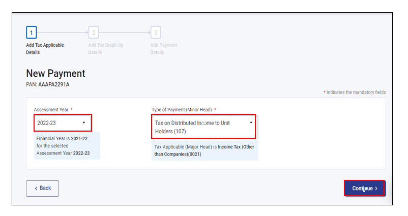 Tax payment over the Counter User Manual | Income Tax Department
