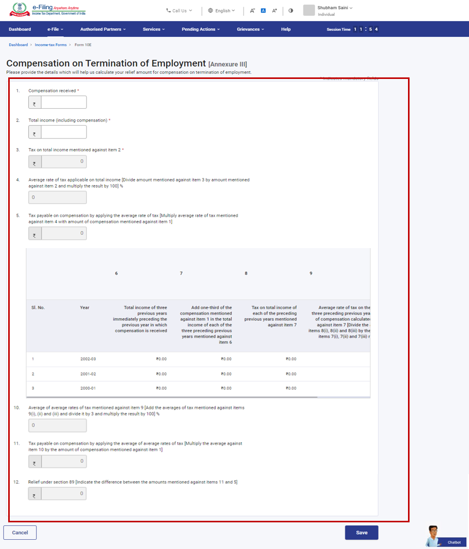 Form 10E User Manual Income Tax Department Form 10E User Manual Income Tax Department
