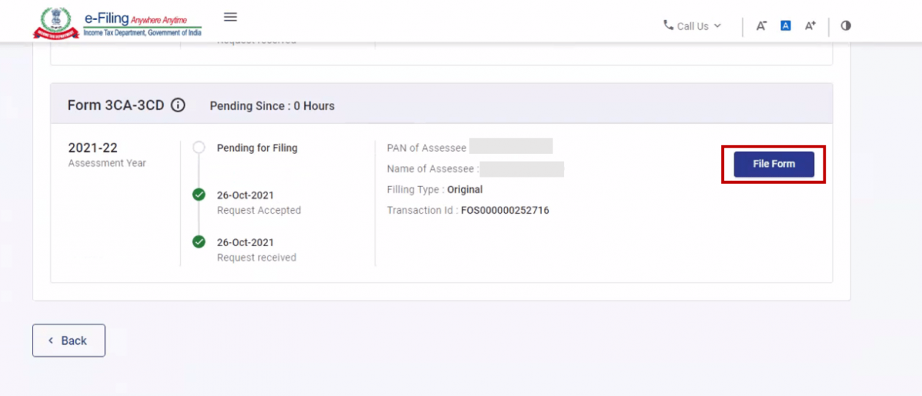 Form 3CA-3CD User Manual | Income Tax Department