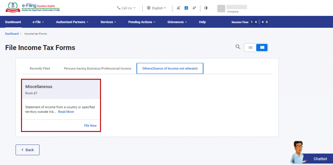 Form 67 User Manual | Income Tax Department