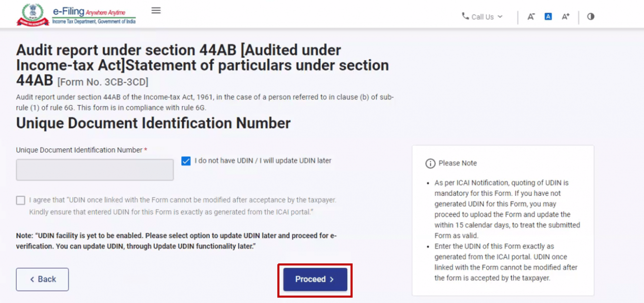 Form 3CB-3CD UM | Income Tax Department
