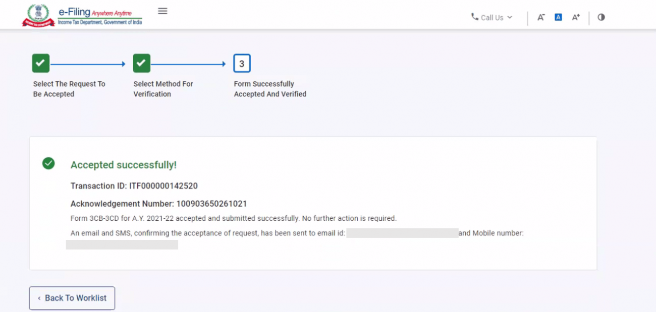 Form 3CB-3CD UM | Income Tax Department