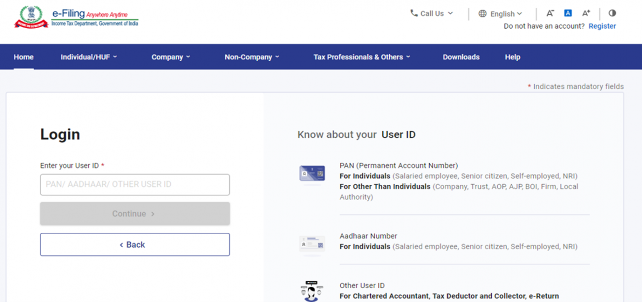Refund Status User Manual | Income Tax Department
