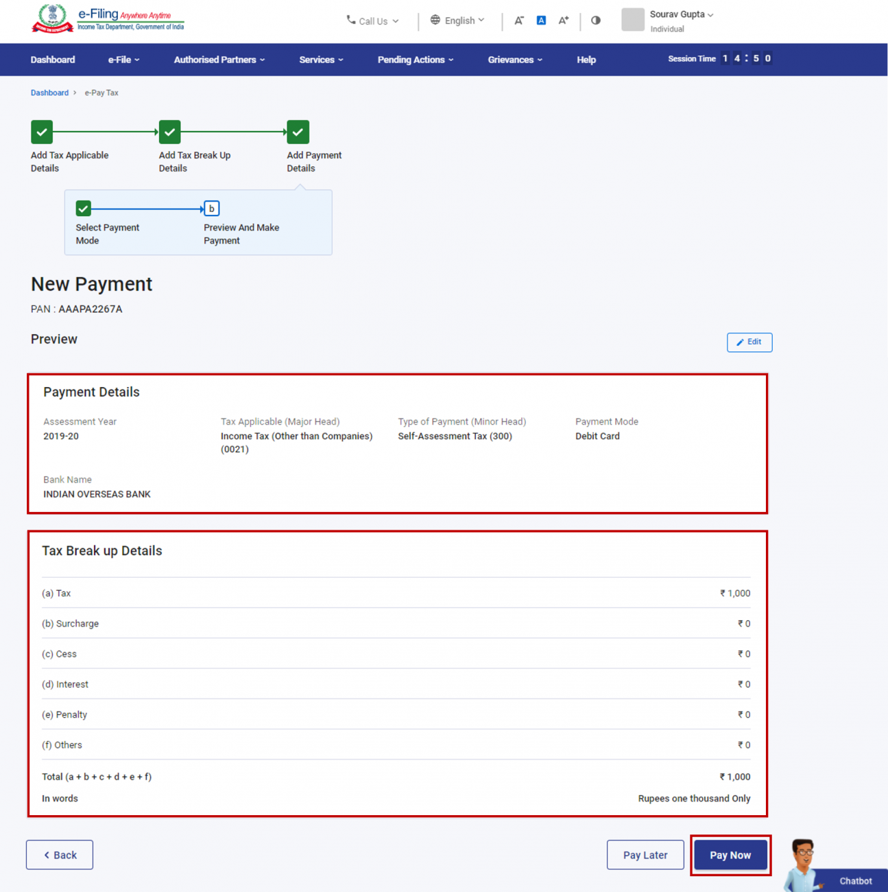 Create Challan User Manual | Income Tax Department