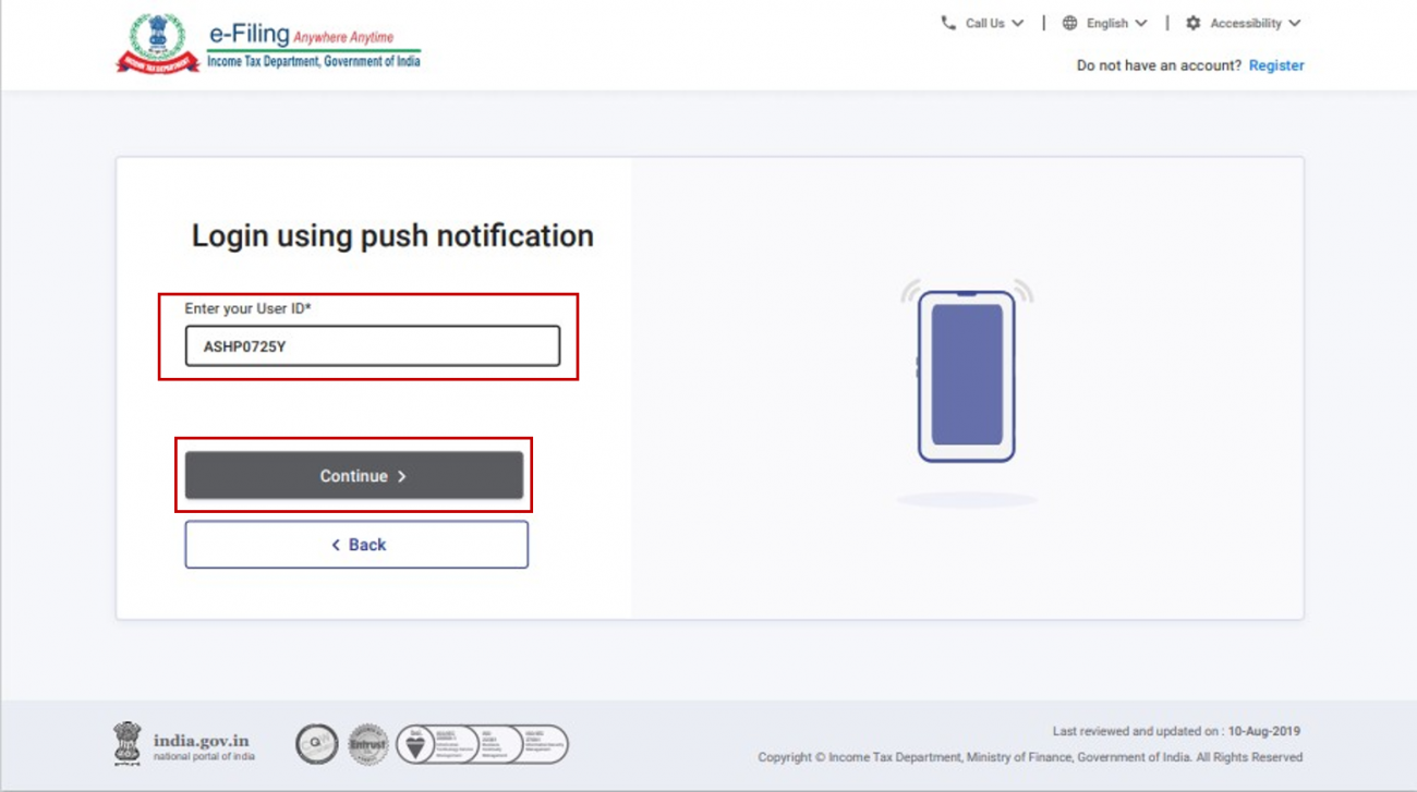 Login User Manual | Income Tax Department