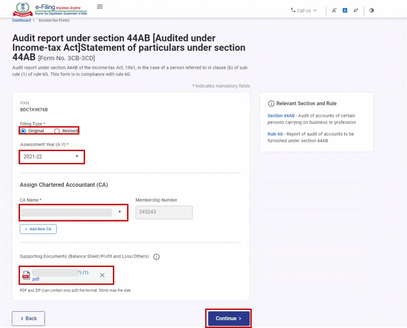प्रपत्र 3CB-3CD उपयोगकर्ता पुस्तिका | Income Tax Department