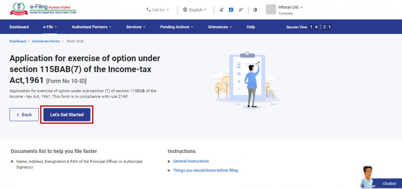 Form 10-ID User Manual | Income Tax Department