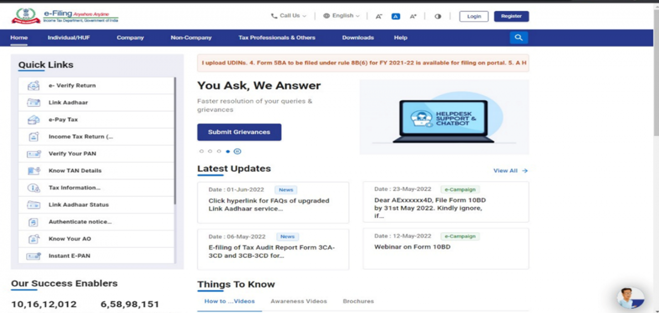 Login User Manual | Income Tax Department