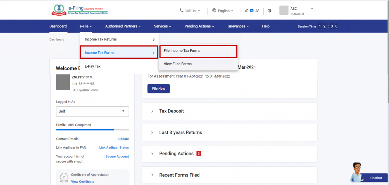 Form 10-IC User Manual | Income Tax Department