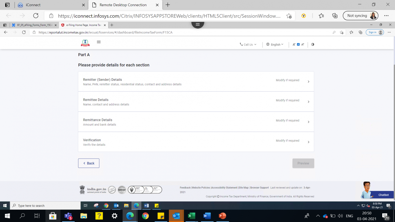 Form15CA UM | Income Tax Department