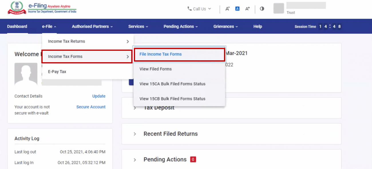 Form 3CB-3CD UM | Income Tax Department