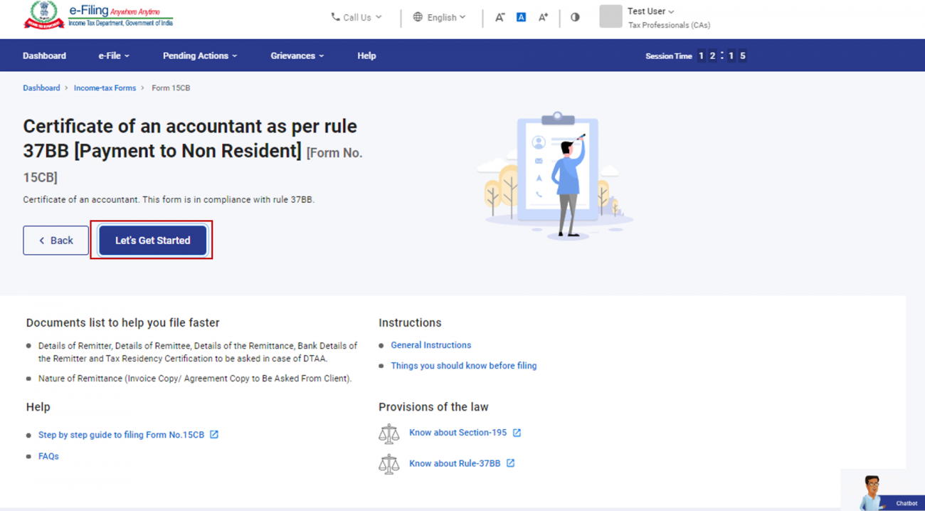 Form15CB User Manual | Income Tax Department