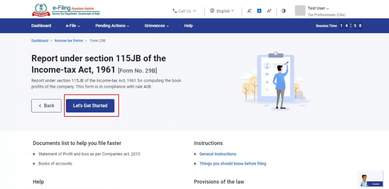 Form 29B User Manual | Income Tax Department