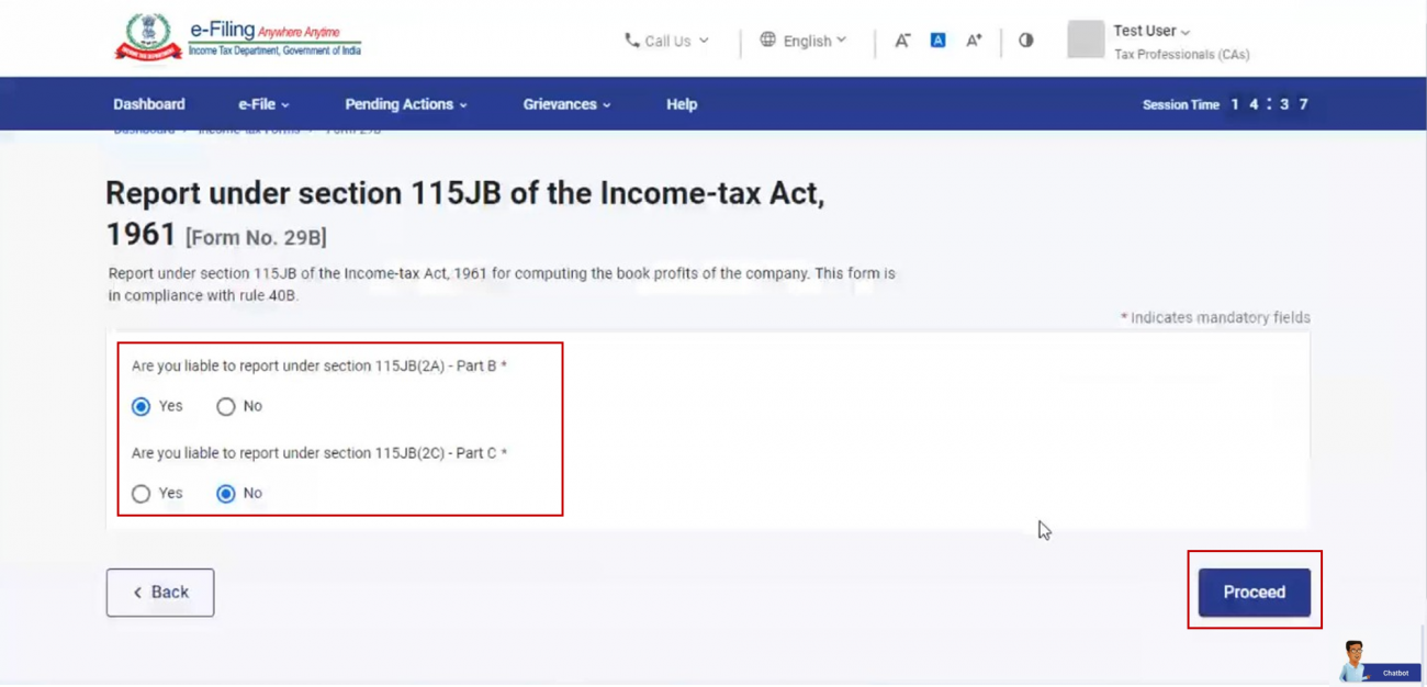 Form 29B User Manual | Income Tax Department