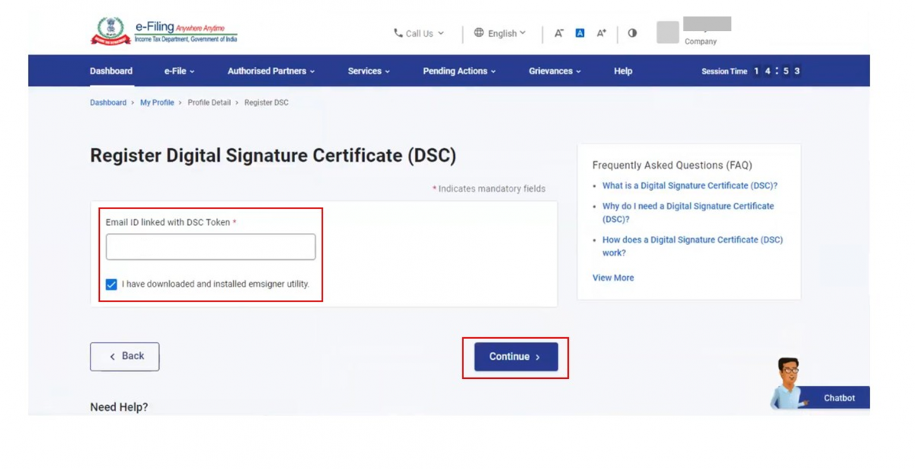 Register Digital Signature Certificate User Manual | Income Tax Department