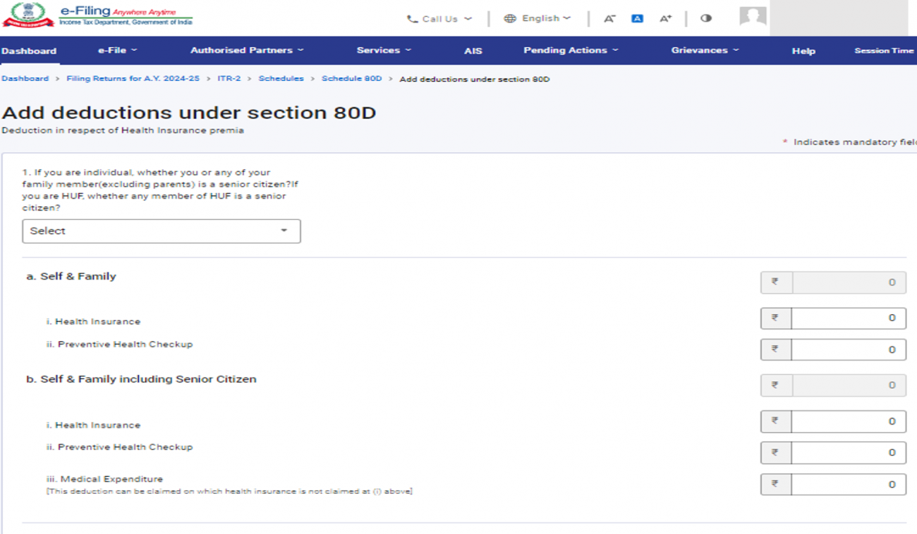 File ITR-2 Online User Manual | Income Tax Department