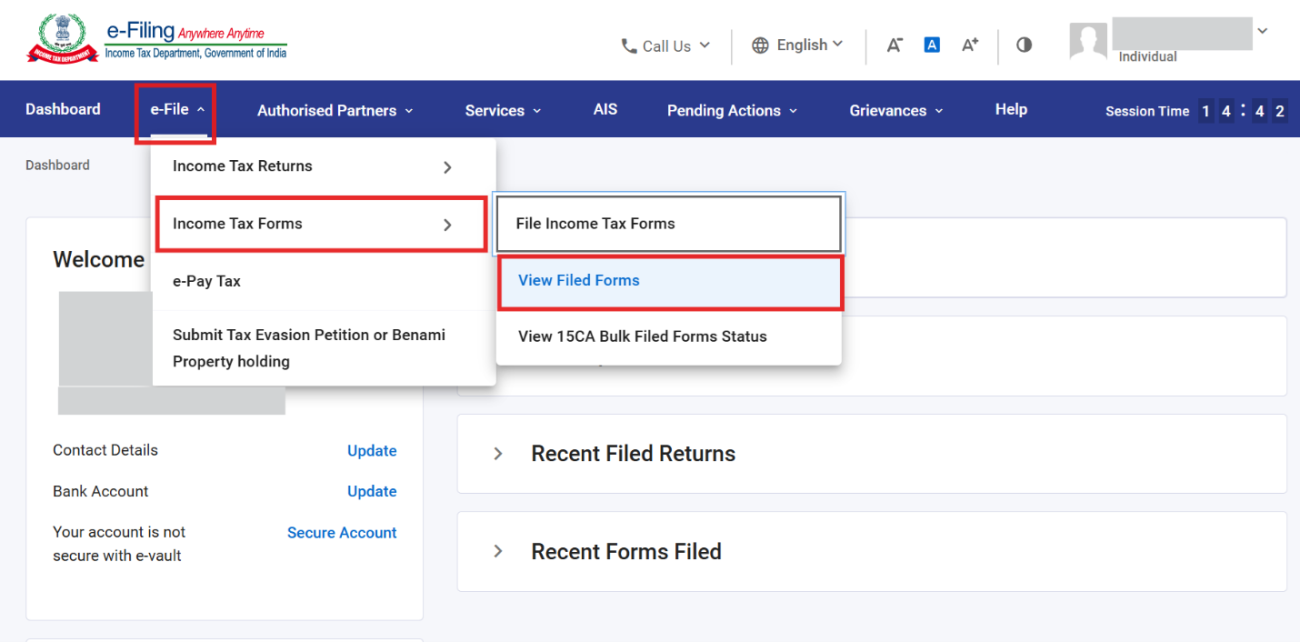 Form 15CC User Manual | Income Tax Department