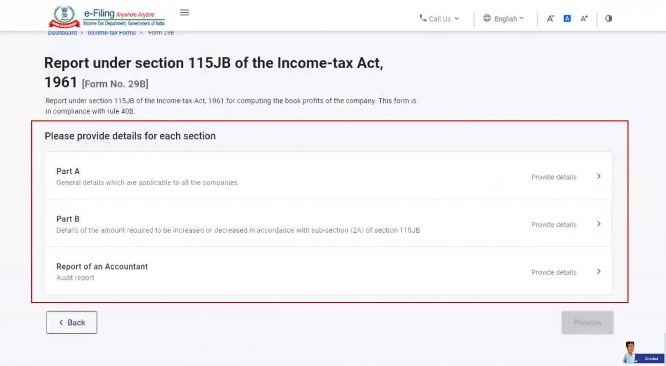Form 29B User Manual | Income Tax Department