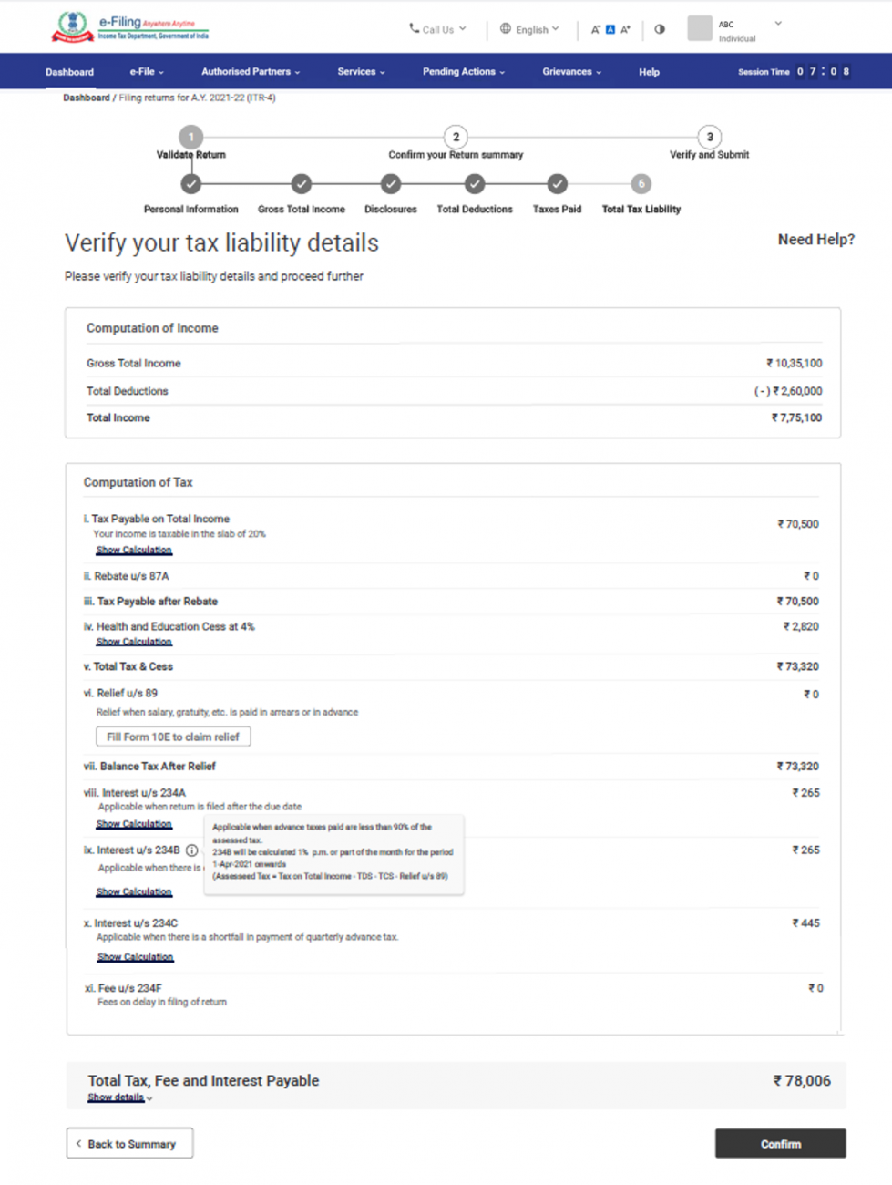File ITR-4 (Sugam) Online User Manual | Income Tax Department