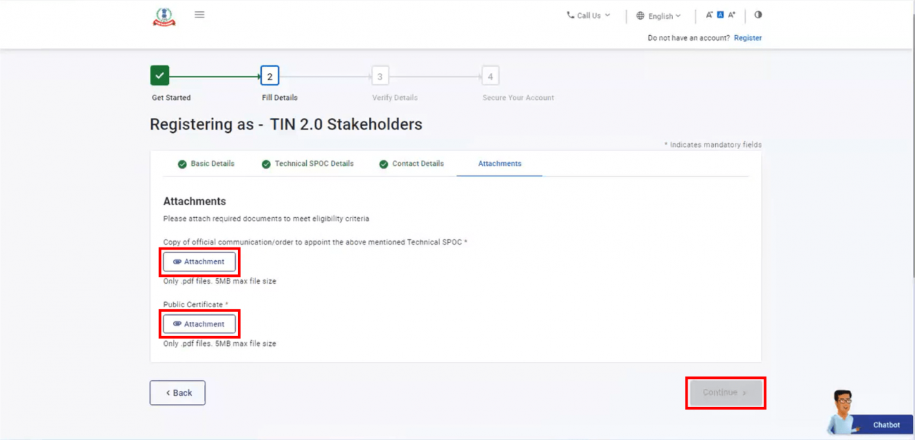 Register for e-Filing (TIN 2.0 Stakeholders) User Manual | Income Tax ...