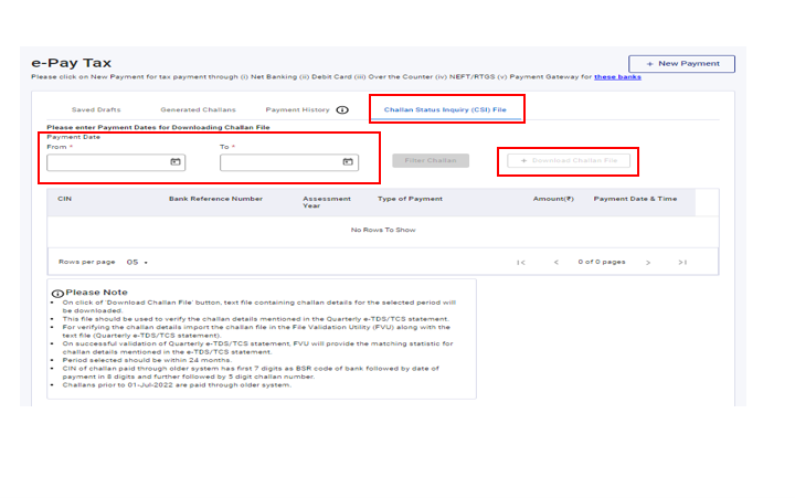 How to Generate Challan Form User Manual | Income Tax Department