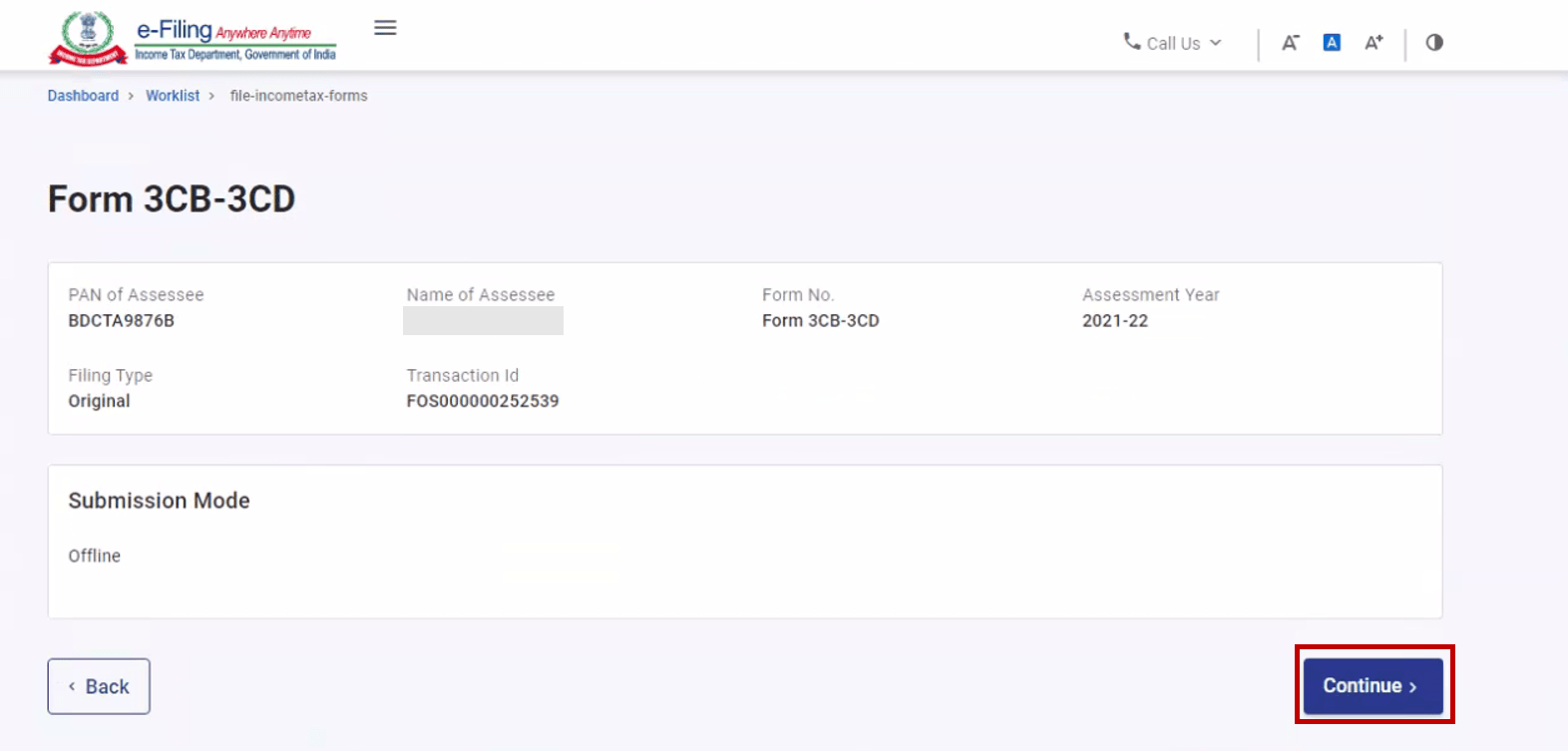 Form 3CB-3CD UM | Income Tax Department