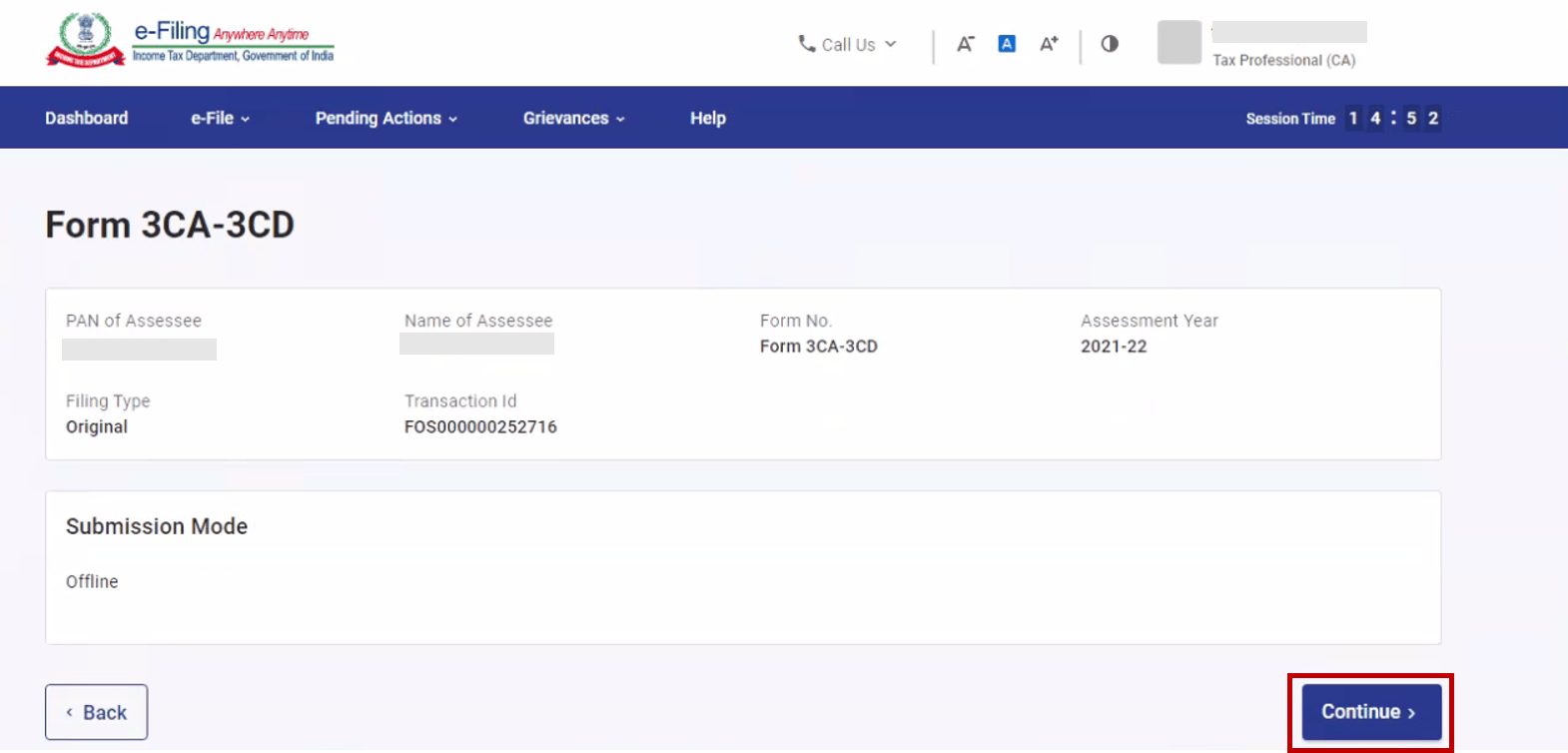 Form 3CA-3CD User Manual | Income Tax Department