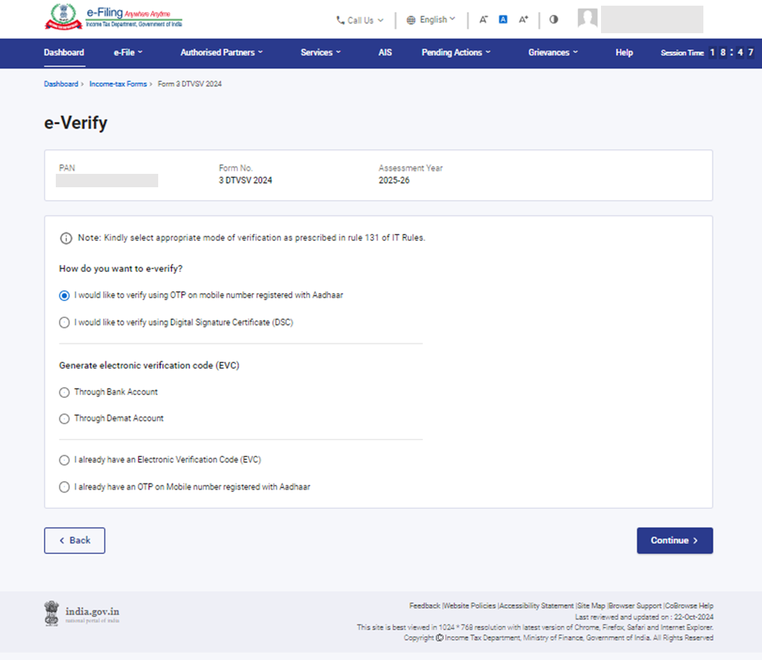 DTVSV- 2024 _Form 3 User Manual | Income Tax Department