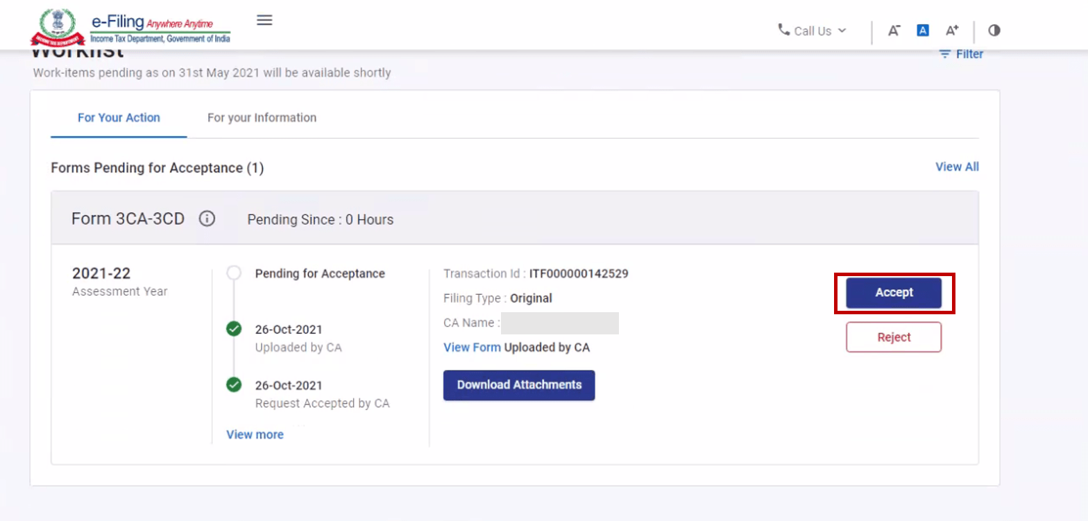 Form 3CA-3CD User Manual | Income Tax Department