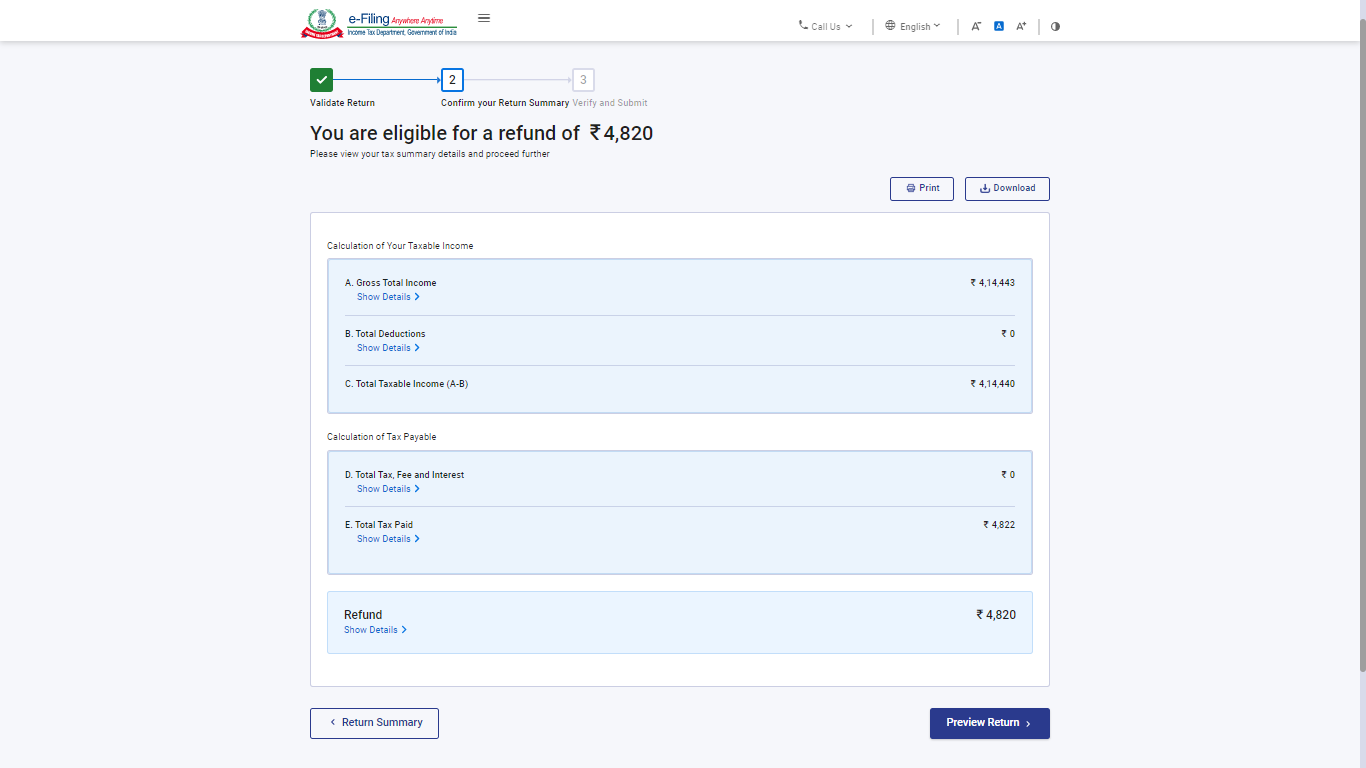 File ITR-4 (Sugam) Online User Manual | Income Tax Department