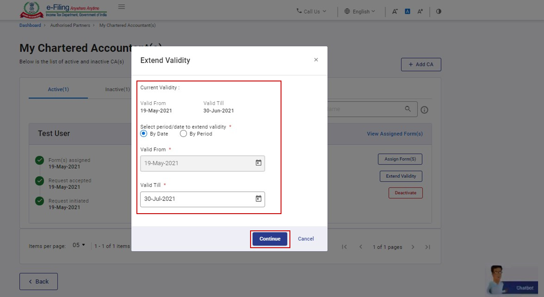 Work with My CA User Manual | Income Tax Department