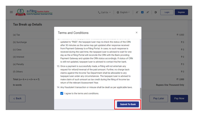 Tax payment through Payment Gateway User Manual | Income Tax Department
