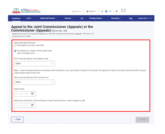 Form 35 User Manual | Income Tax Department
