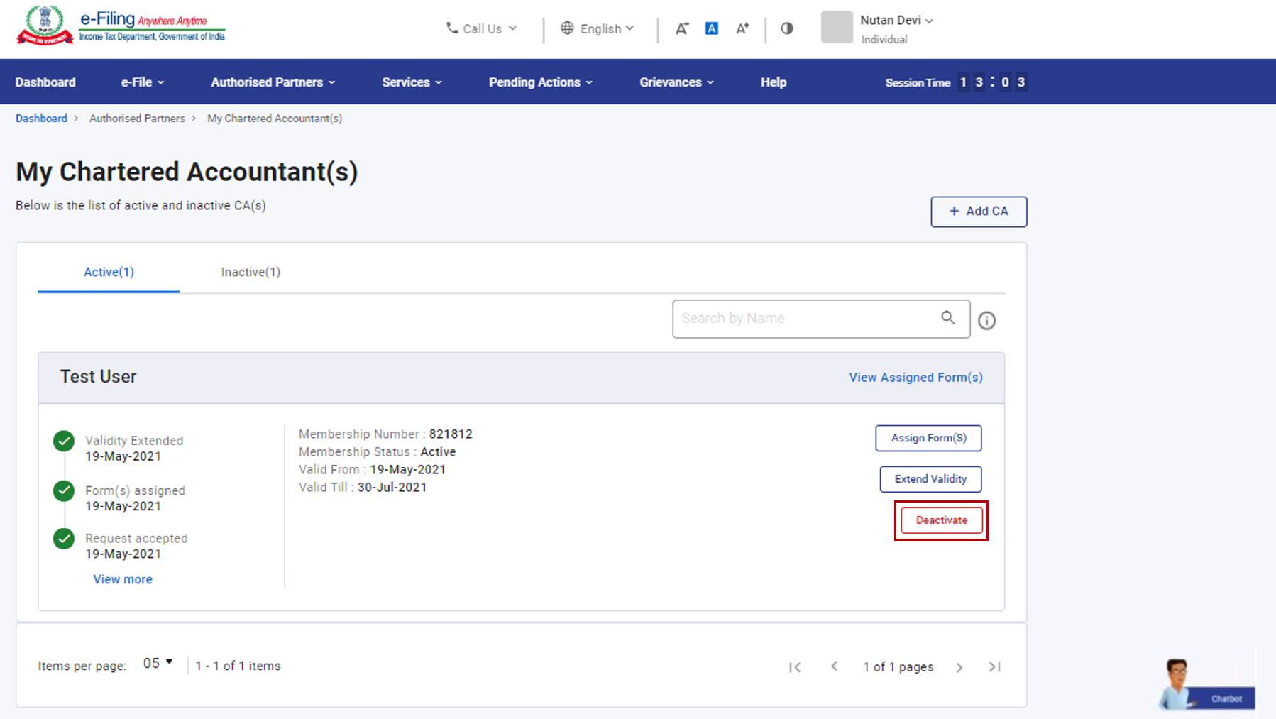 Work with My CA User Manual | Income Tax Department