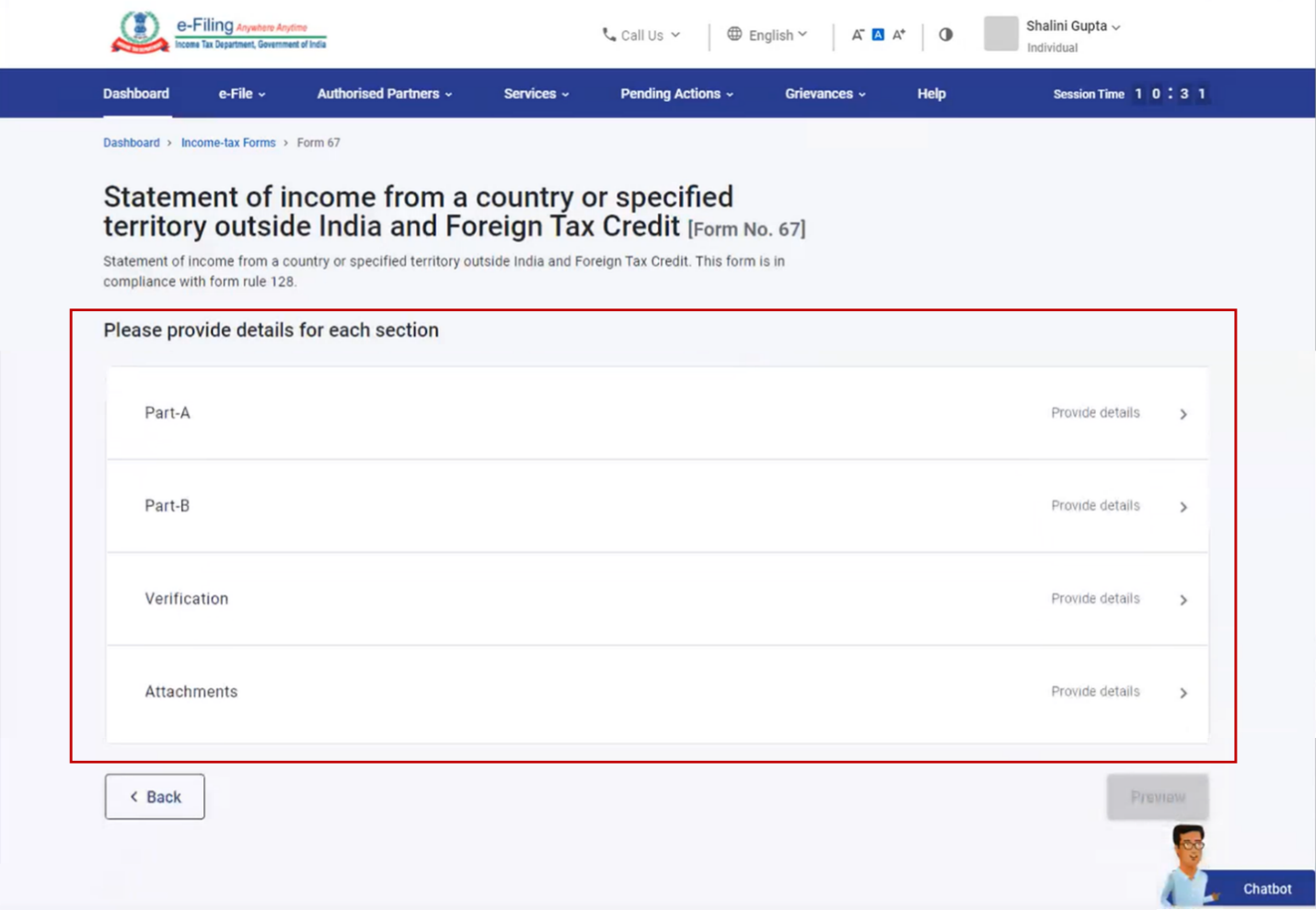 Form 67 User Manual | Income Tax Department