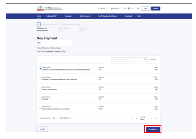 Tax payment over the Counter User Manual | Income Tax Department