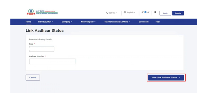 Link Aadhaar User Manual | Income Tax Department