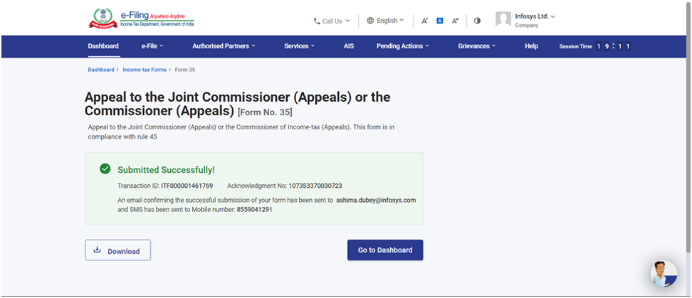 Form 35 User Manual | Income Tax Department
