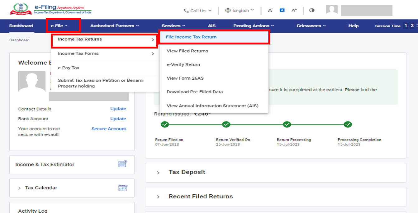 File ITR-4 (Sugam) Online User Manual | Income Tax Department