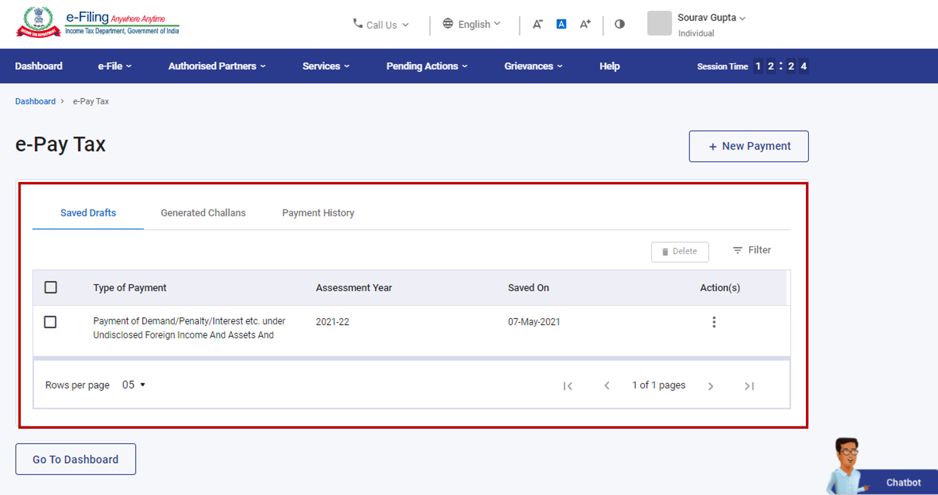 Create Challan User Manual | Income Tax Department