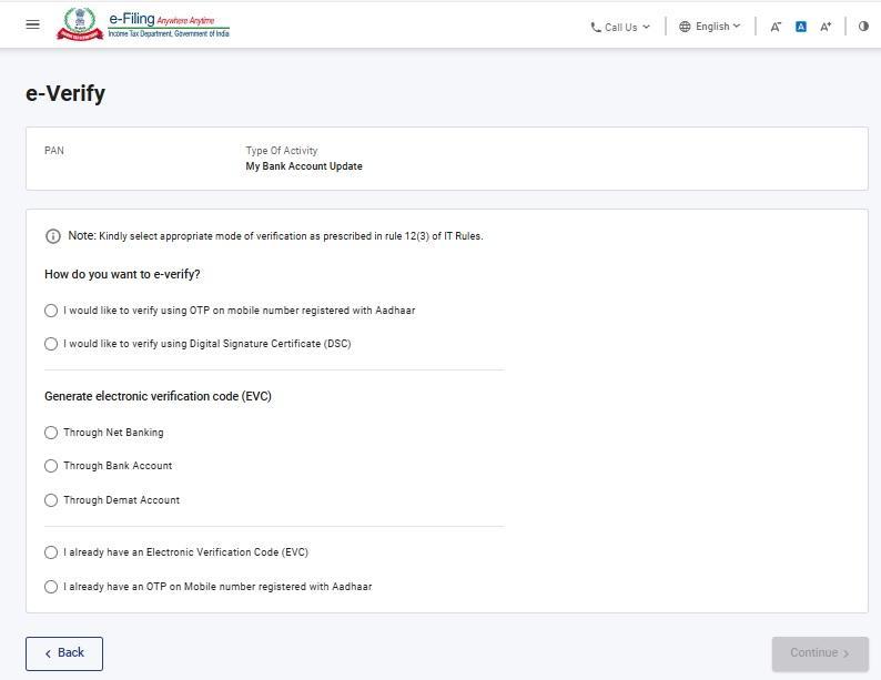My Profile User Manual | Income Tax Department