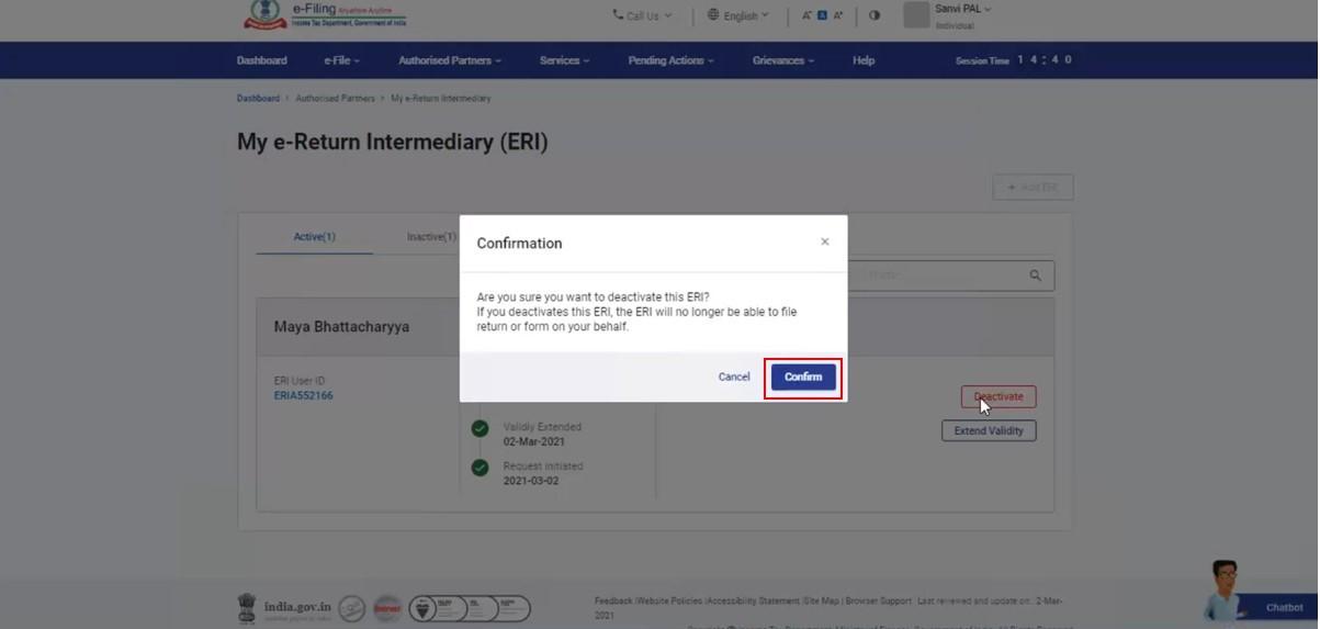 Work with my ERI User Manual | Income Tax Department