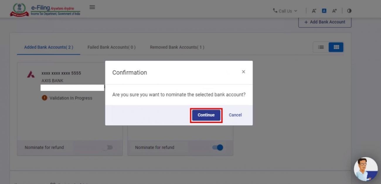 My Bank Account User Manual | Income Tax Department