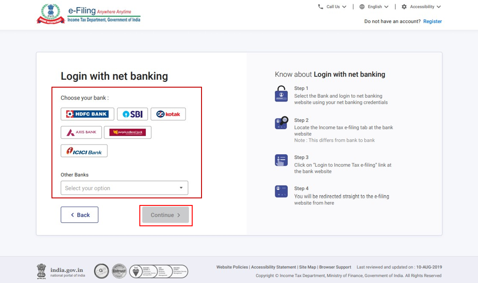 Login User Manual | Income Tax Department