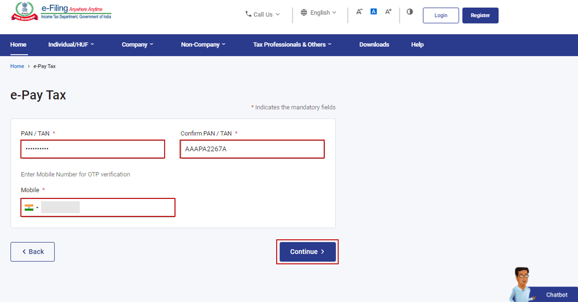Tax Payment through Debit Card of Authorized Banks User Manual | Income ...