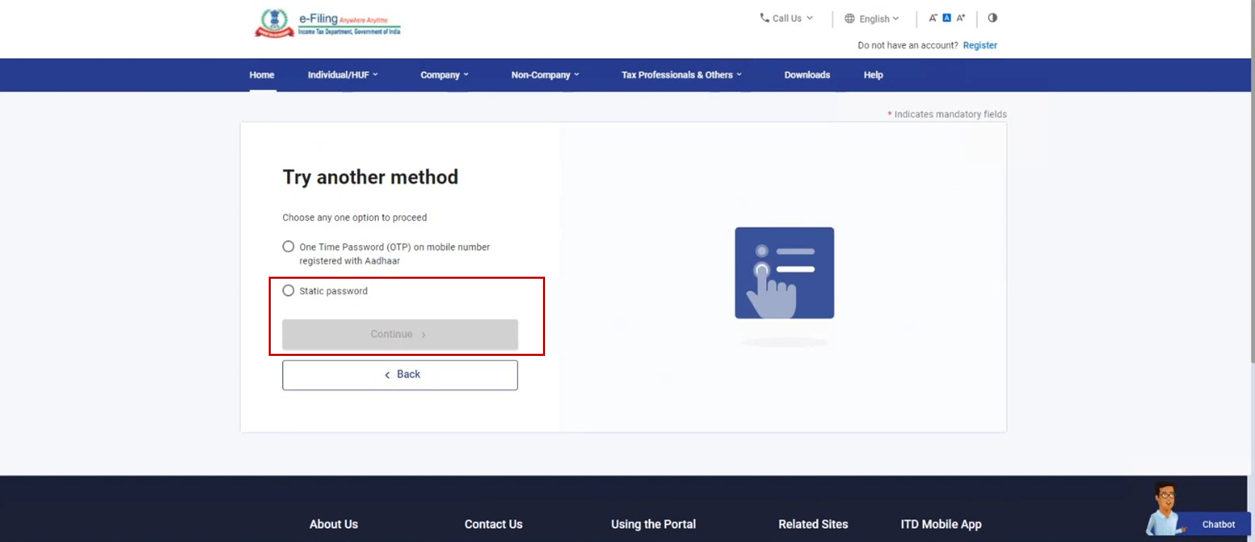 Login User Manual | Income Tax Department
