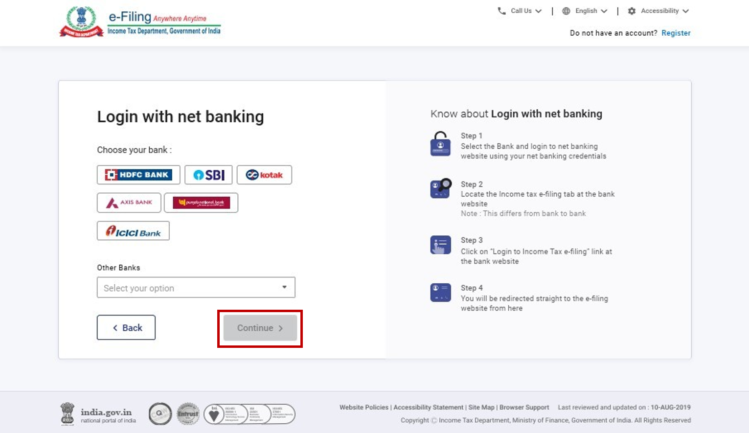 Generate EVC User Manual | Income Tax Department