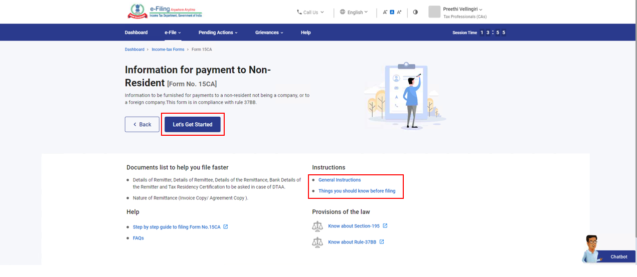 Form15CA UM | Income Tax Department