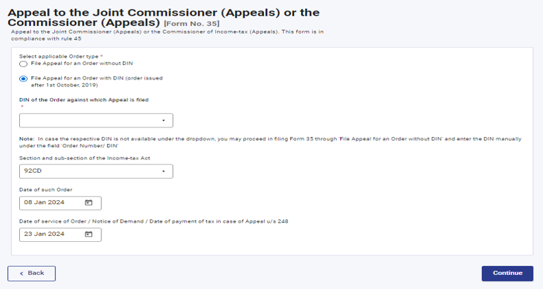 Form 35 User Manual | Income Tax Department