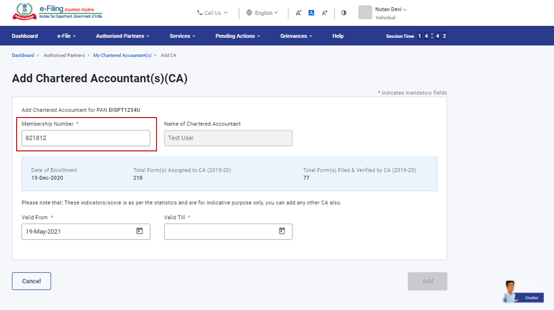Work with My CA User Manual | Income Tax Department